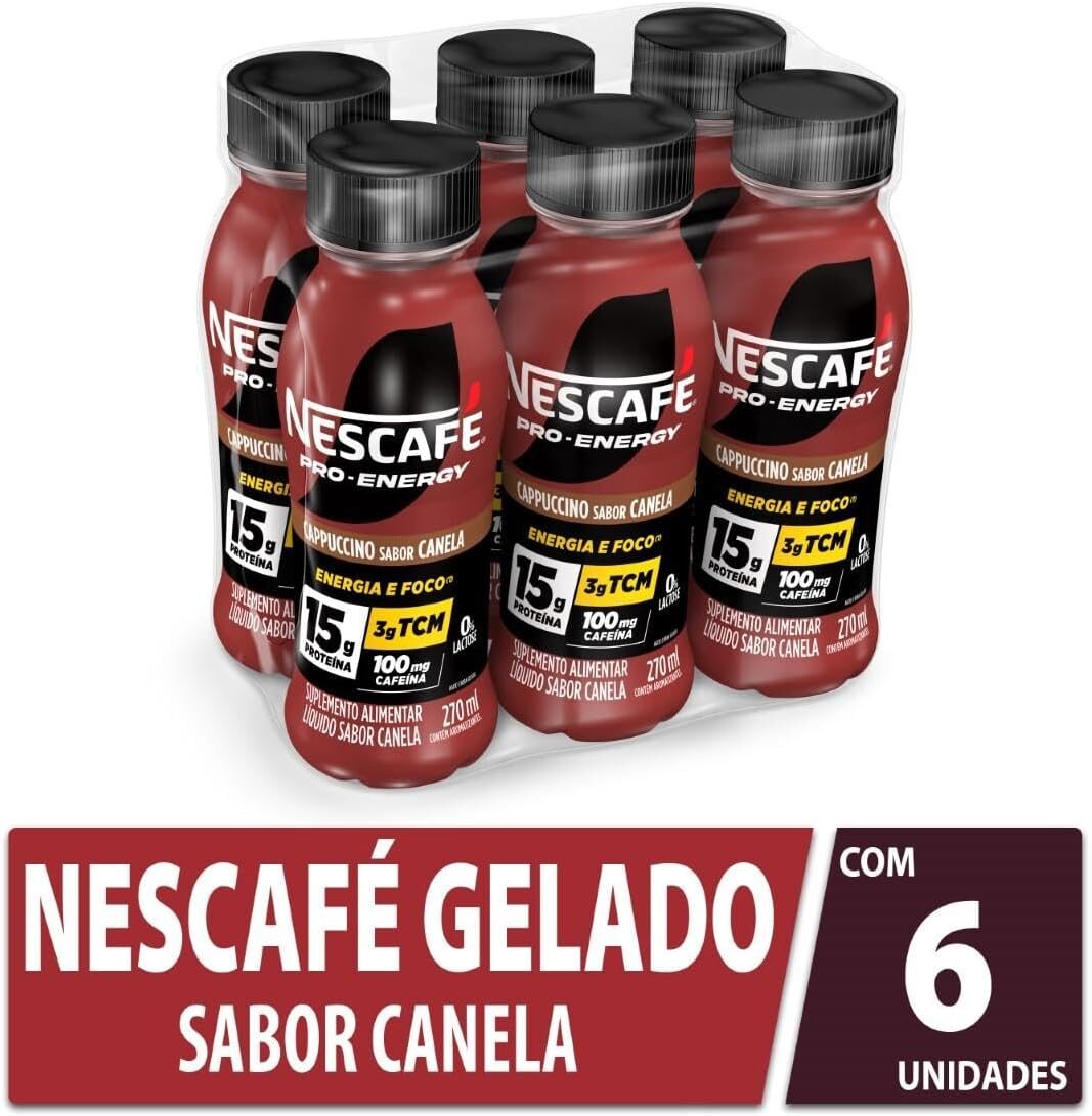 Suplemento Alimentar UHT Nescafé Pro-Energy Capuccino Sabor Canela 15g ...