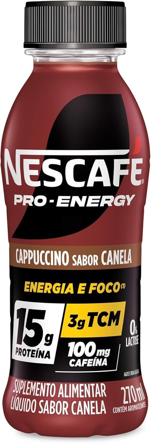 Suplemento Alimentar UHT Nescafé Pro-Energy Capuccino Sabor Canela 15g ...